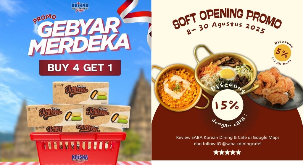 Daftar 10 Promo Makanan Minuman di Jogja Spesial HUT Ke-80 RI, Serbu ...